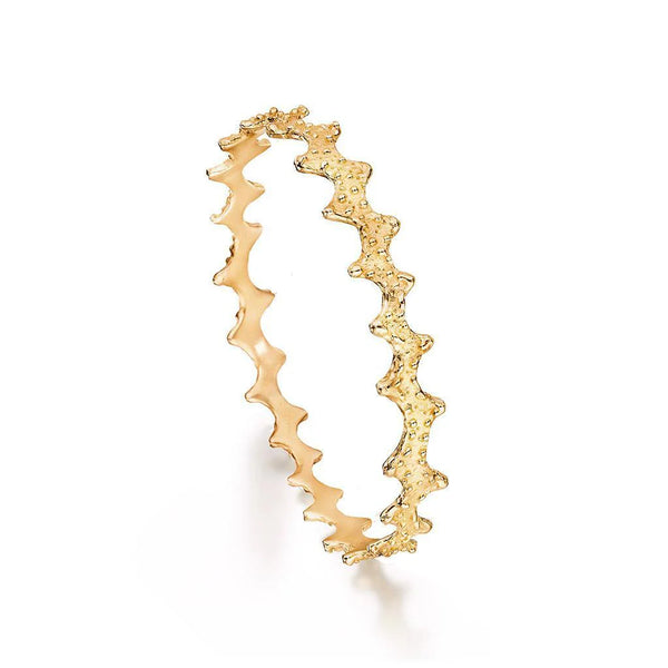 18K Solid Gold "Mermaid" Bangle Bracelet by Jane Bartel - Garden of Silver